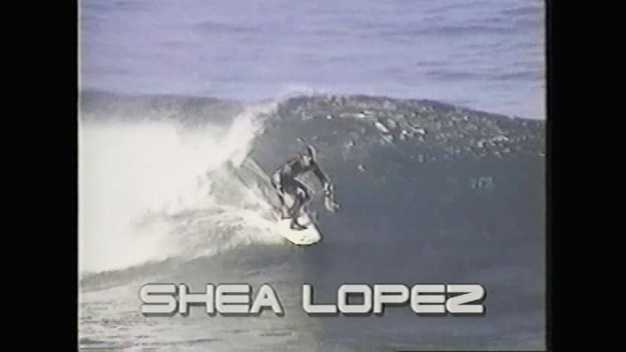 1990s footage of pro surfer Shea Lopez, surfing in California. 4K ...