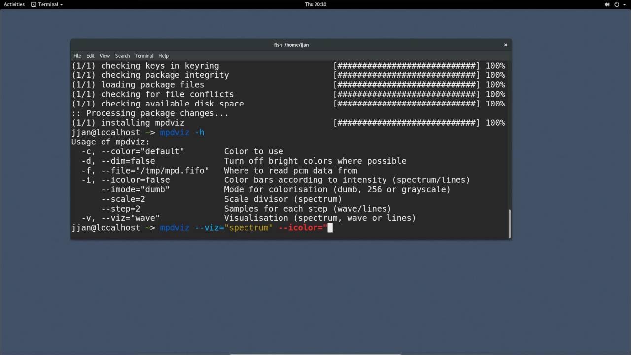 Arch Linux Install Extras 4 - MPD, NCMPCPP, MPDVIZ, Ranger Image ...