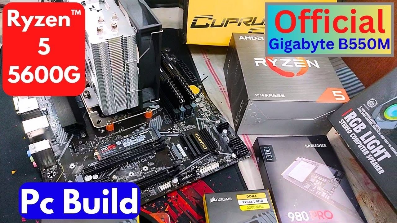 AMD Ryzen™ 5 5600G Unboxing and Installation | Gigabyte B550M ...
