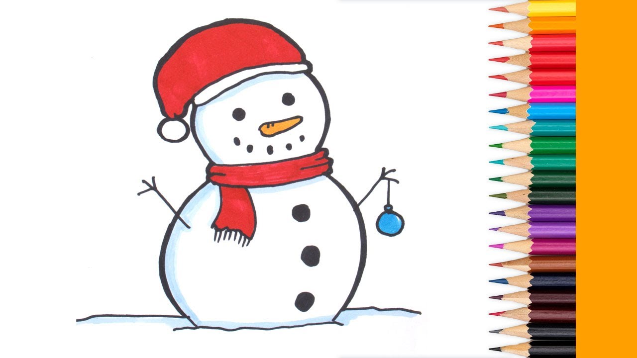 Hogyan rajzoljunk hóembert?☃️ | Rajzoktatás ovisoknak - YouTube