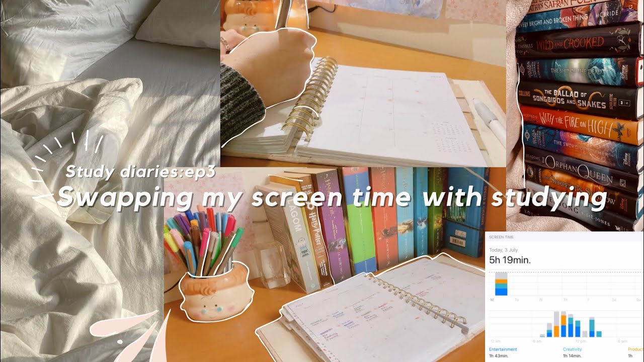 Swapping my screen time with studying: study diaries ep3🎀 - YouTube