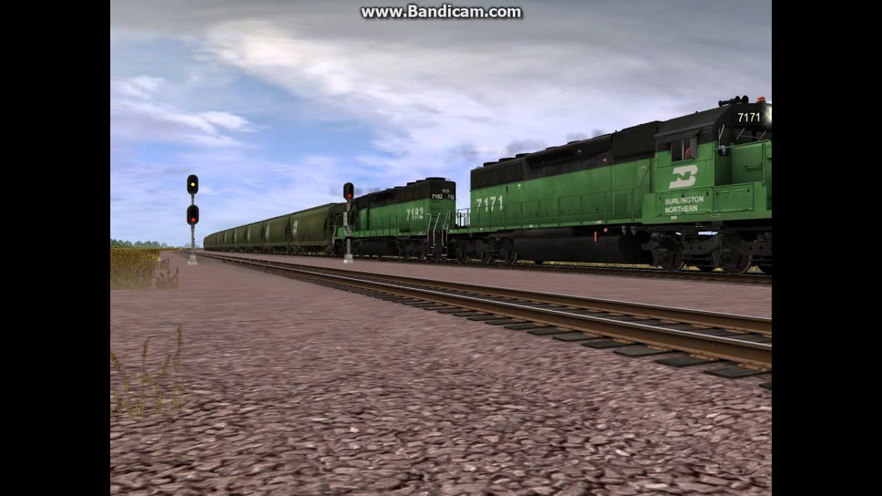 Trainz 12 Chasing BN-SD40-2 grain on SBCX - YouTube
