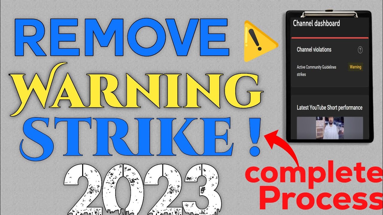 How To Remove Warning Strike On YouTube | Warning Strike Kaise Hataye ...