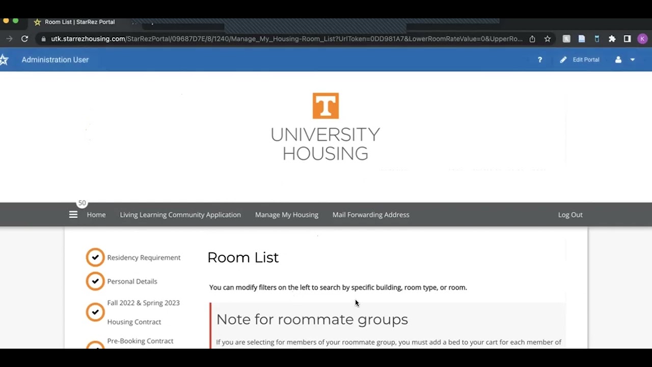 Room Selection With Roommate - YouTube
