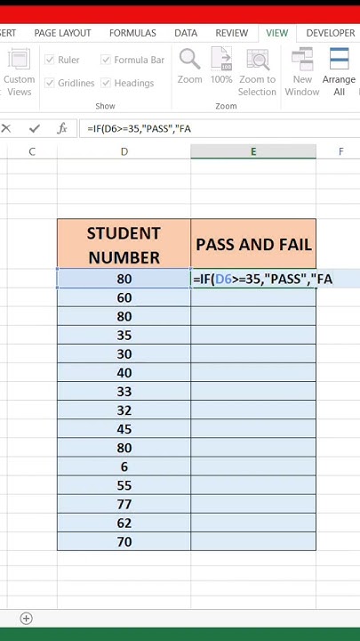 Pass and fail formula |Find out pass and fail from if function #excel ...