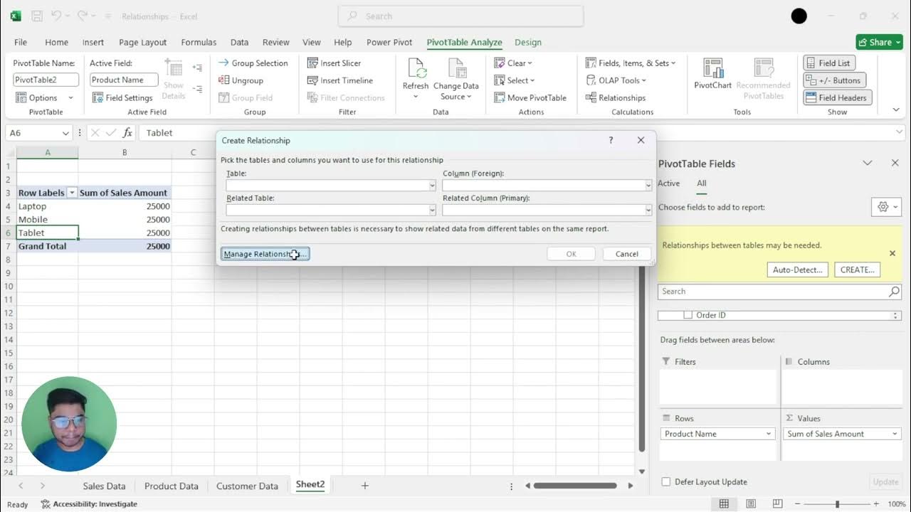 📊 How to Use Relationships in PivotTables | Connect Multiple Tables in Excel! - YouTube