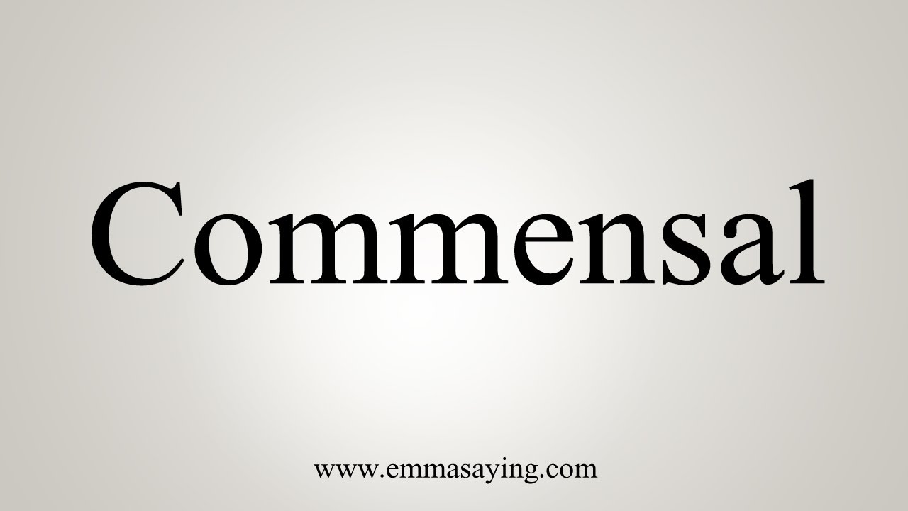 How To Say Commensal - YouTube
