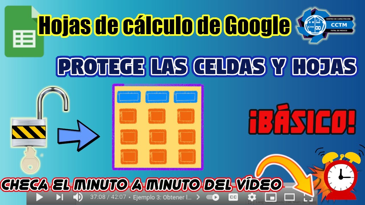 🔐 Bloquear o proteger celdas en hojas de Cálculo de Google | Google sheets | ¡Muy fácil y rápido ...