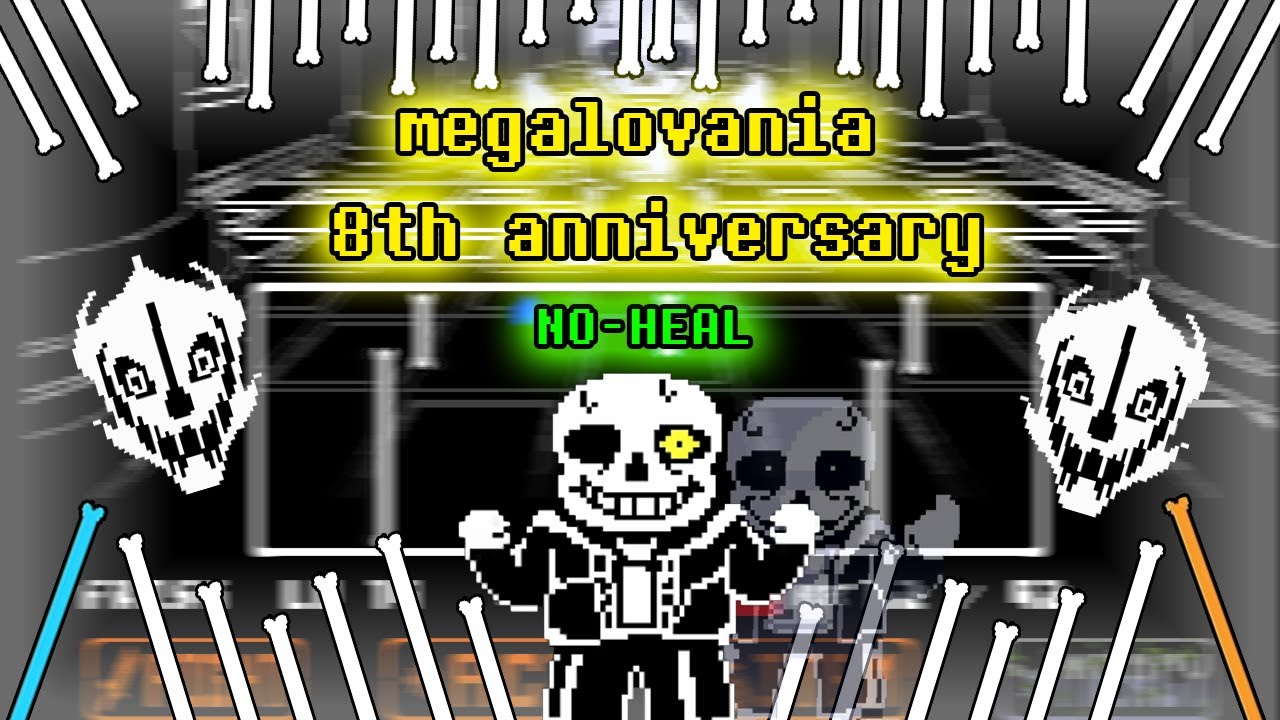 [No-heal] Undertale Megalovania 8th anniversary Sans fight - YouTube