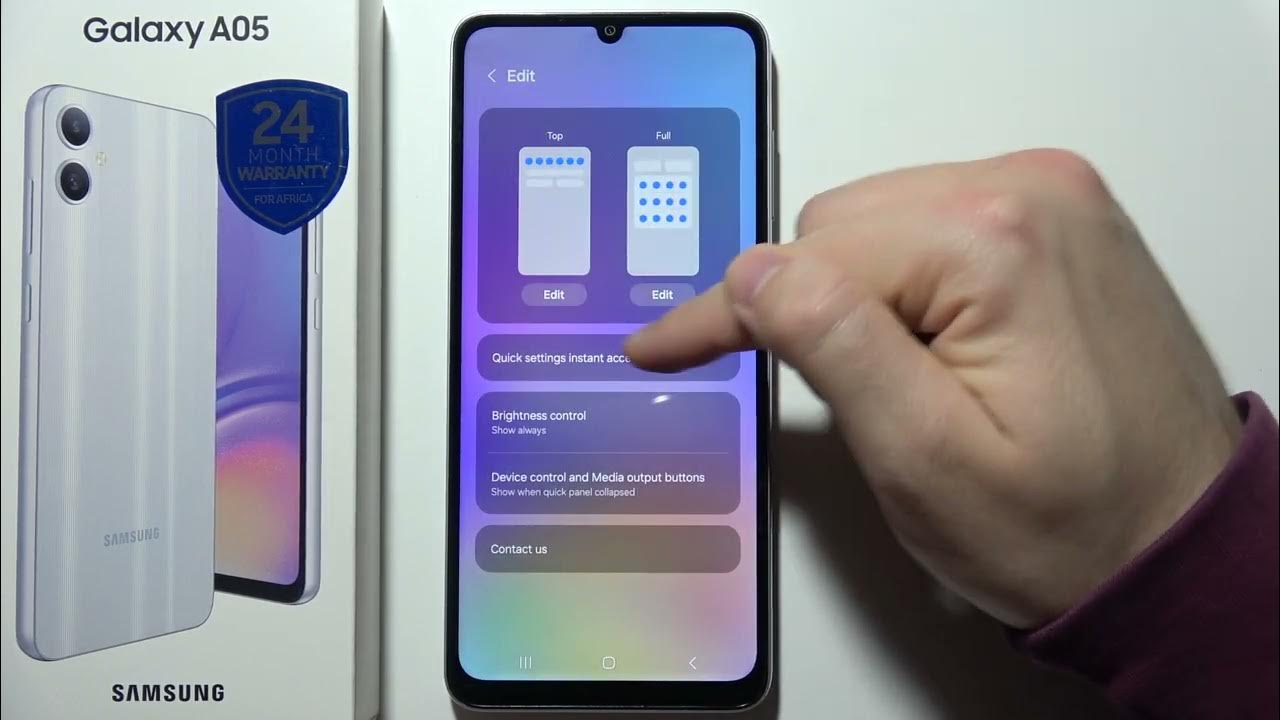 SAMSUNG A05: How to Customize Quick Settings - YouTube