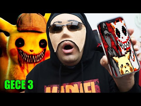 GECE 3'te SAKIN PIKACHU.EXE OYUNUNU OYNAMAYIN! (POKEMONLAR EVİ BASTI!!)