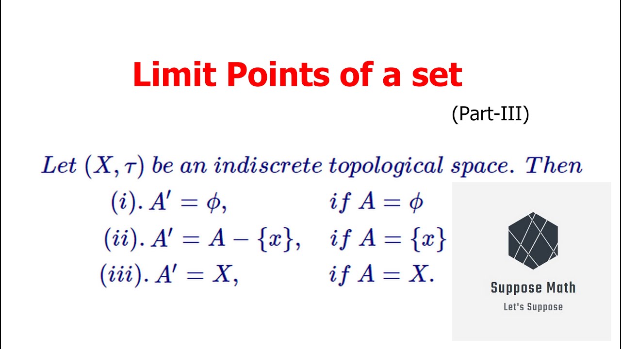 Limit Points Of A Set In An Indiscrete Topological Space Suppose Math