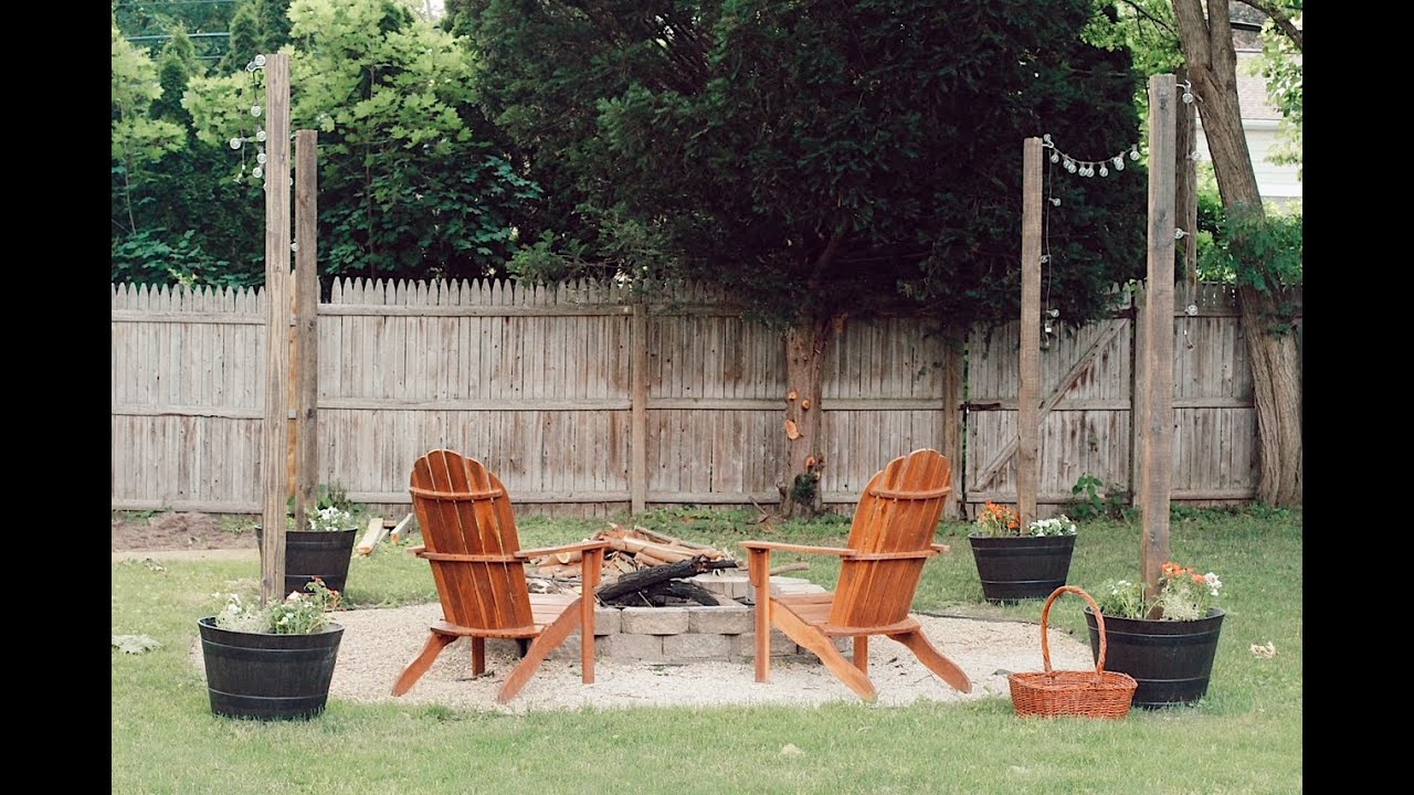 DIY STRING LIGHT PLANTERS | FIRE PIT - YouTube