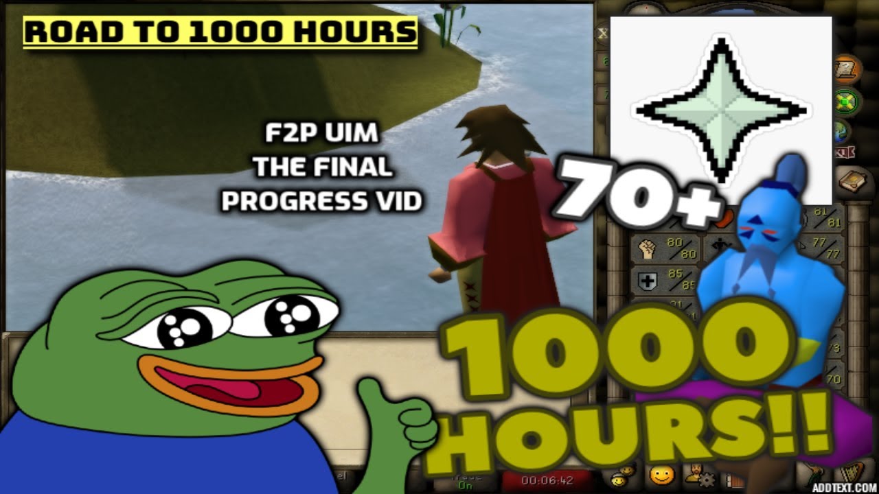 [osrs]F2P UIM The Final Progress Vid - THIS IS MY F2P UIM AT 1000 HOURS ...