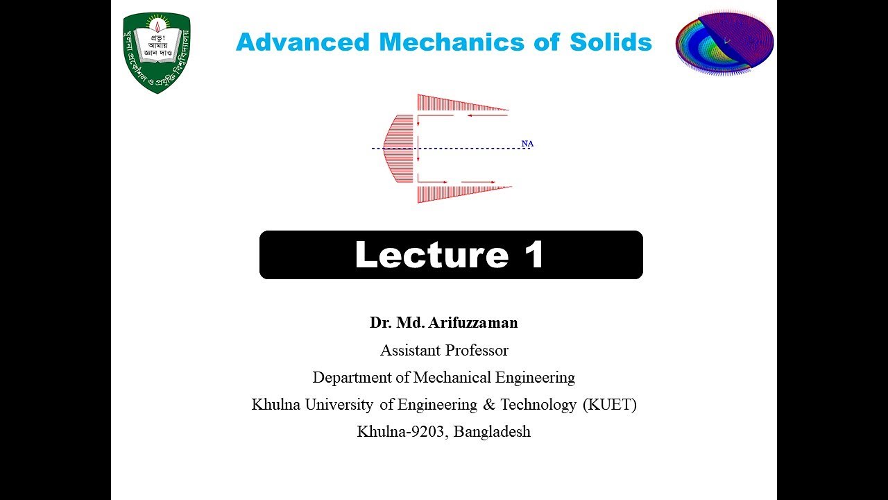 Advanced Mechanics of Solids L1 - YouTube