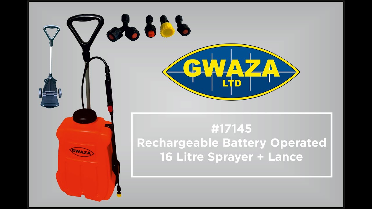 17145 - Rechargeable Battery Operated 16 Litre Sprayer + Lance - YouTube