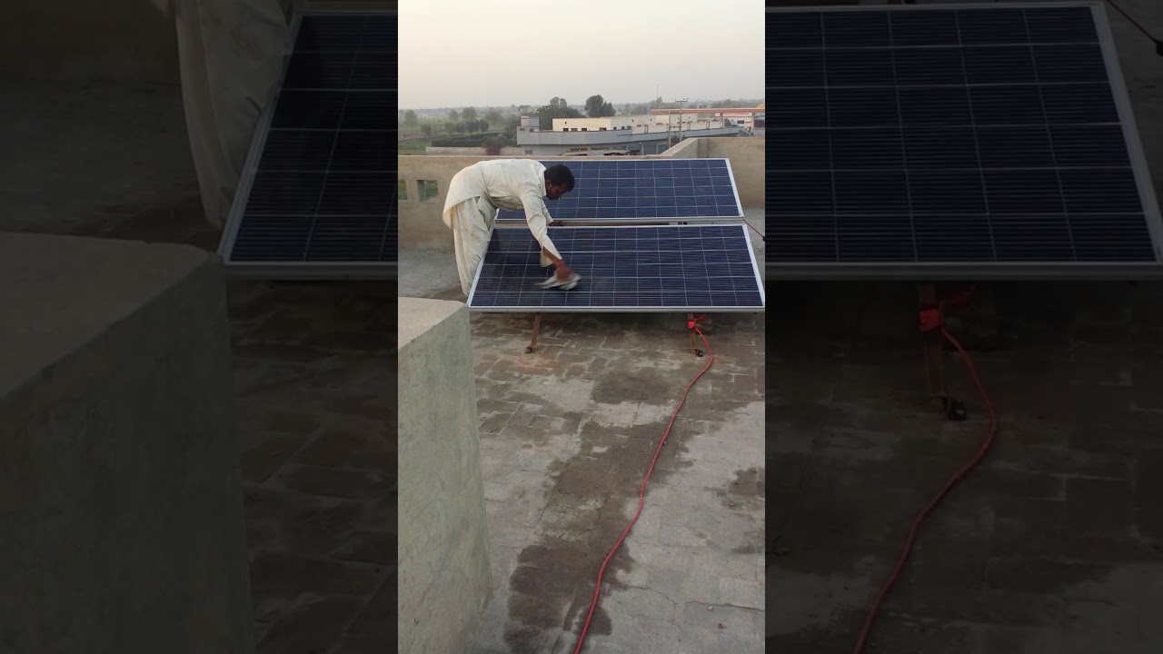5kw solar panels setting - YouTube