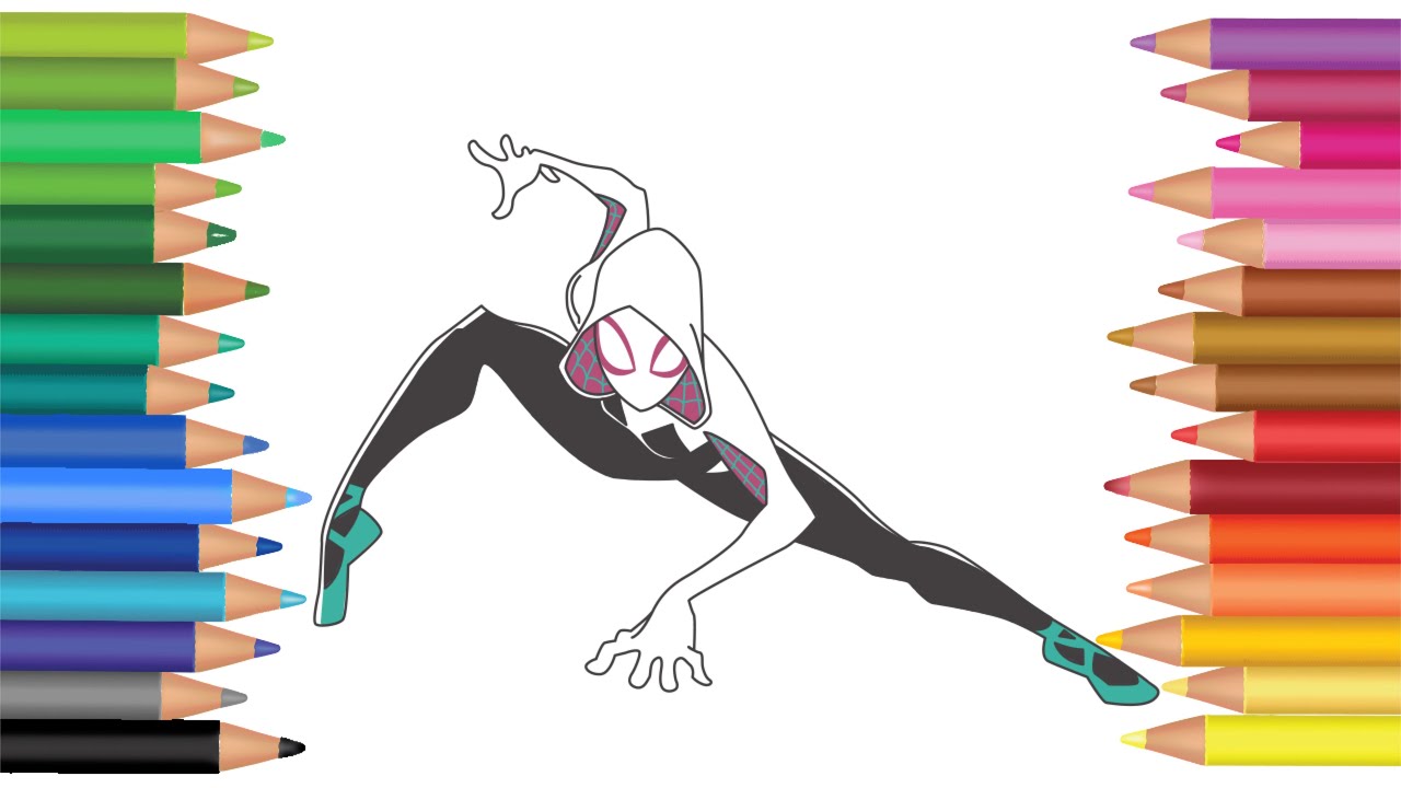 How to DRAW Gwen Stacy - Spider Gwen Spider Man: Across the Spider ...