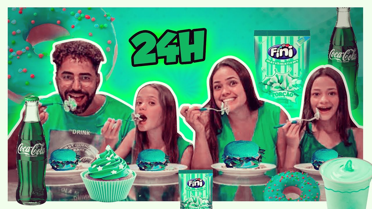 24 HORAS COMENDO SÓ COMIDA VERDE- MICHELLE MAIA - YouTube