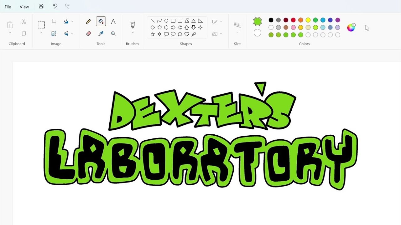 How to draw the Dexter's Laboratory logo using MS Paint | How to draw ...