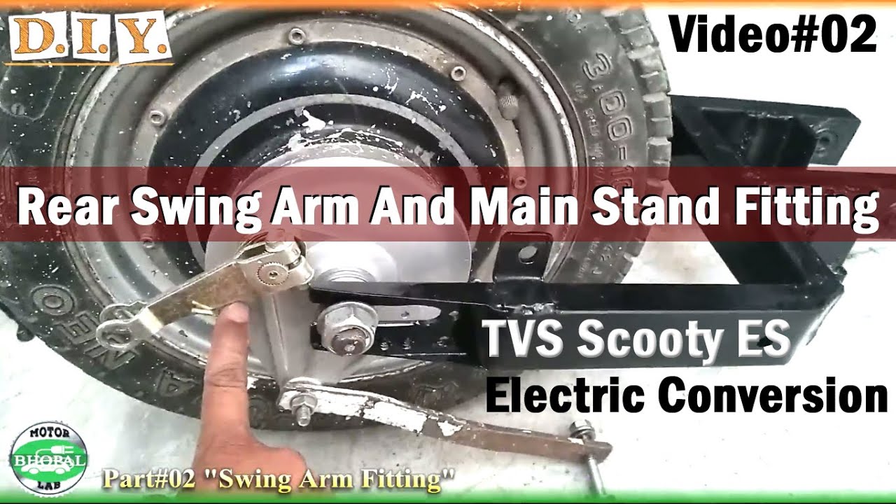 Electric Scooter Conversion TVS Scooty ES II Rear Swing Arm ...
