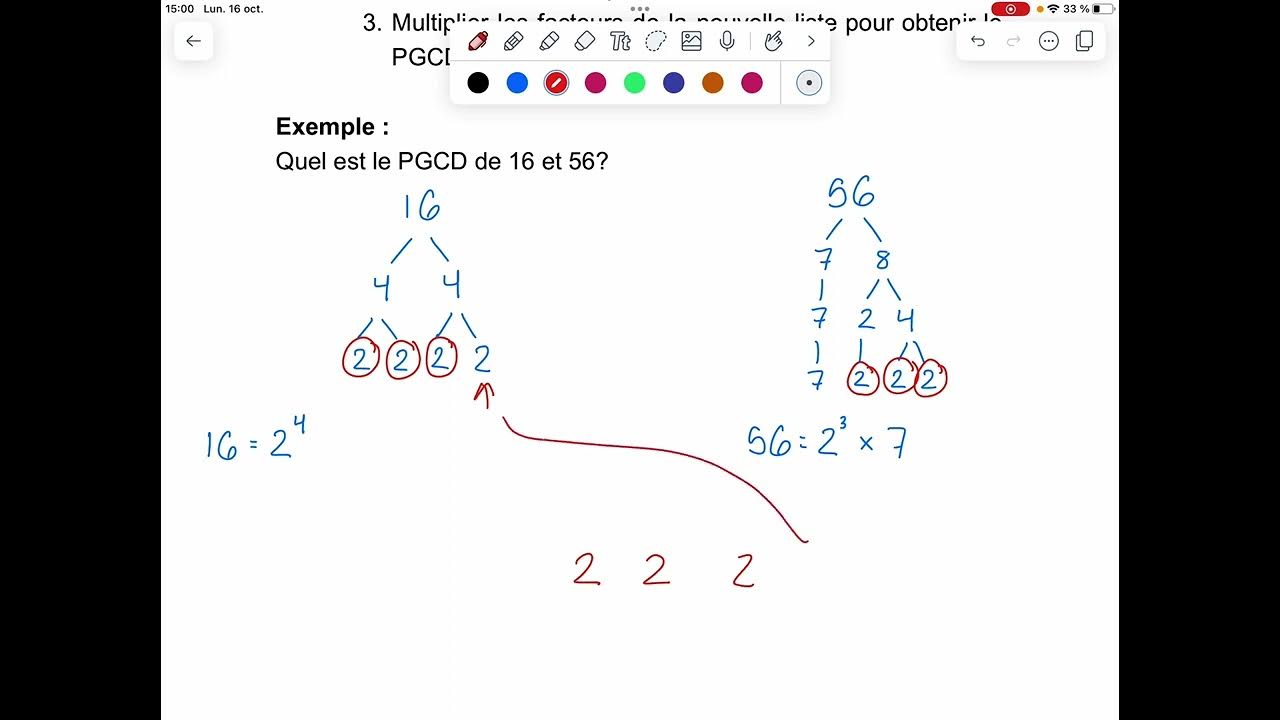 PGCD (méthode 2) - YouTube