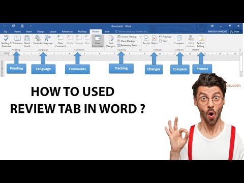 HOW TO USED REVIEW TAB IN MS WORD? - YouTube