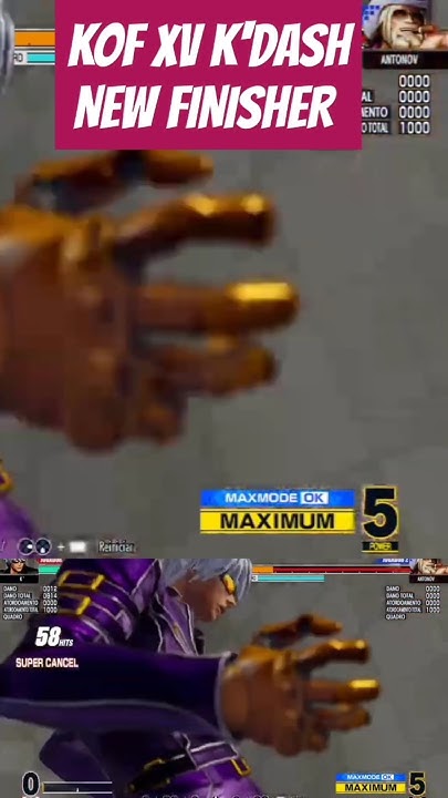 KOF XV K'DASH STUN TOD COMBO NEW FINISHER 103 HIT - YouTube