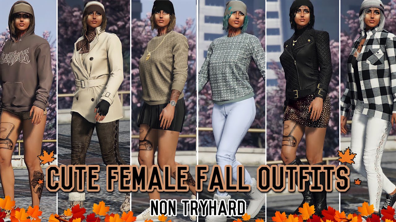 GTA 5 Online | 6 Cute Female Fall Outfits 🍁 ( Non-Tryhard ) *No ...