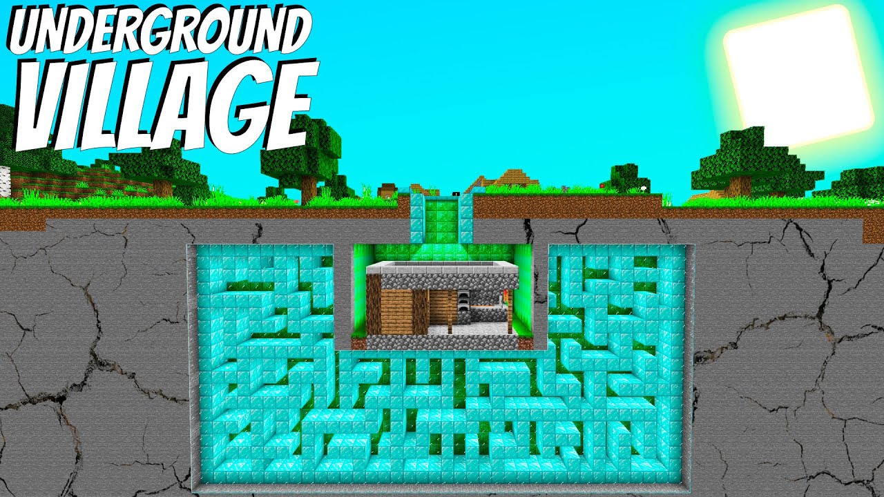 What's INSIDE the UNDERGROUND VILLAGE in Minecraft ? DIAMOND MAZE in ...