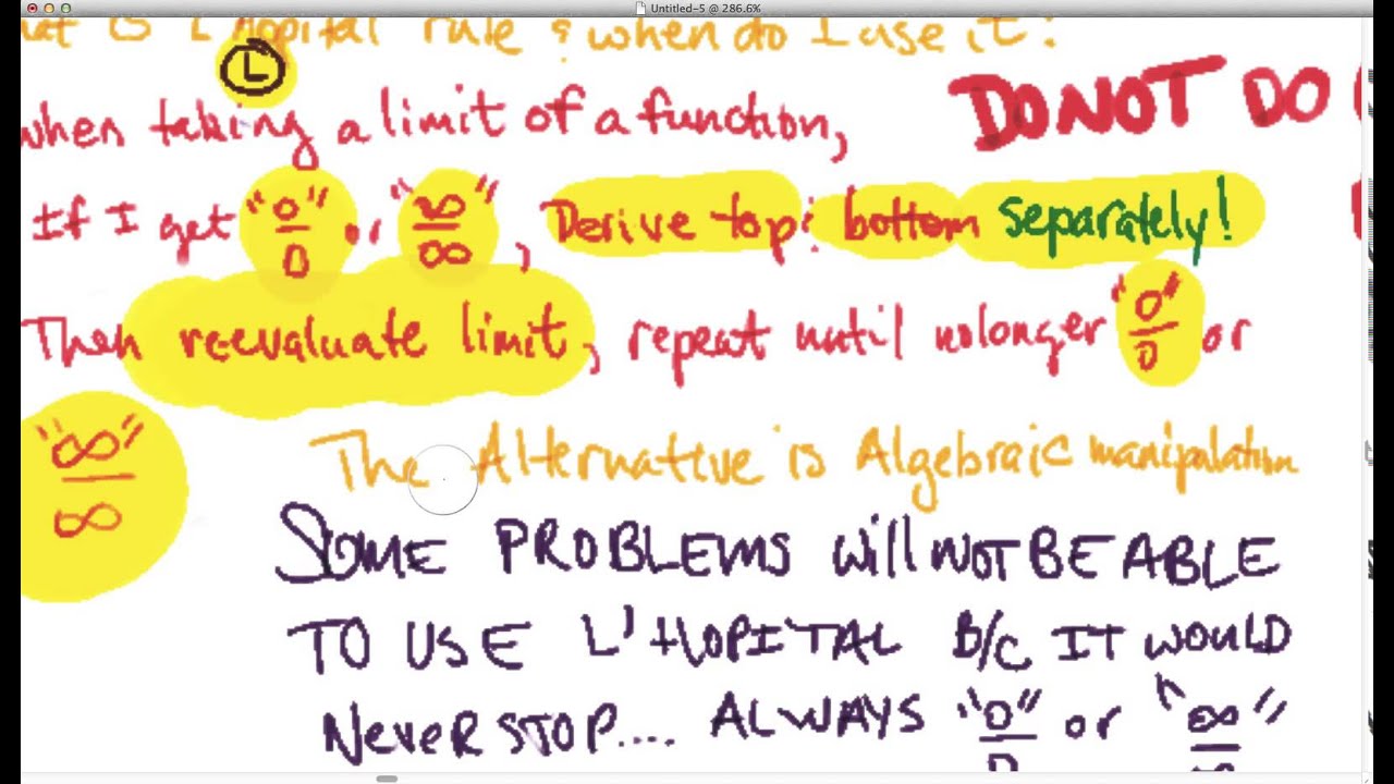 [Calculus][Cal I]-L'Hospital's and Indeterminate Forms-Concept Video ...