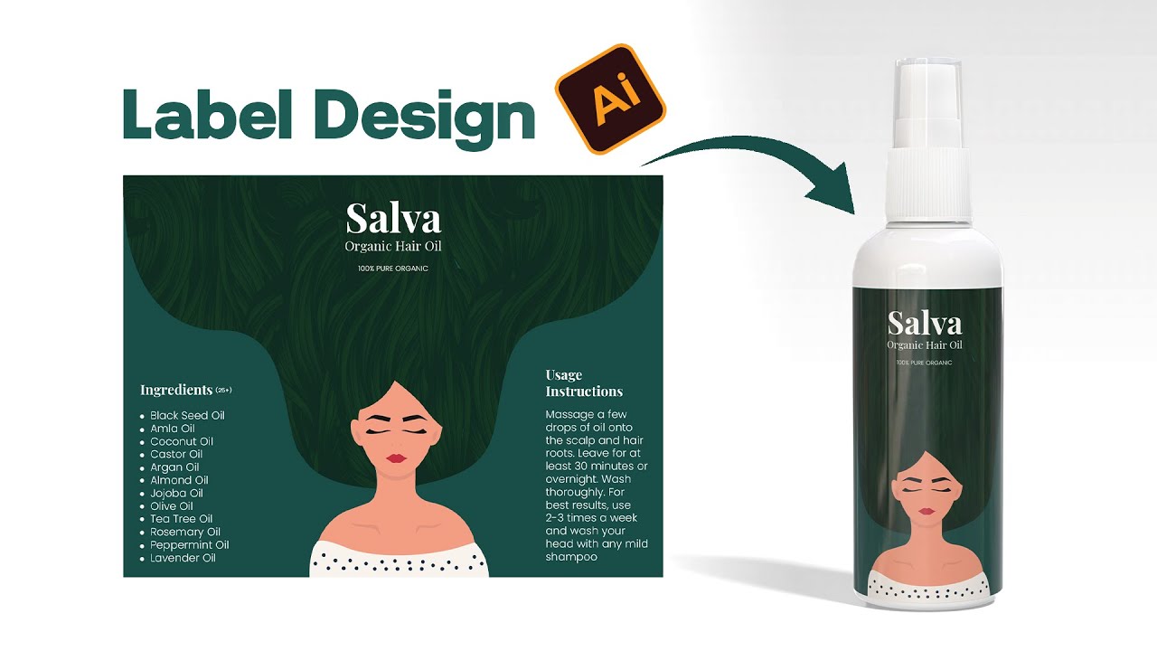 Label Design in illustrator | Product packaging design + 3D mockup ...