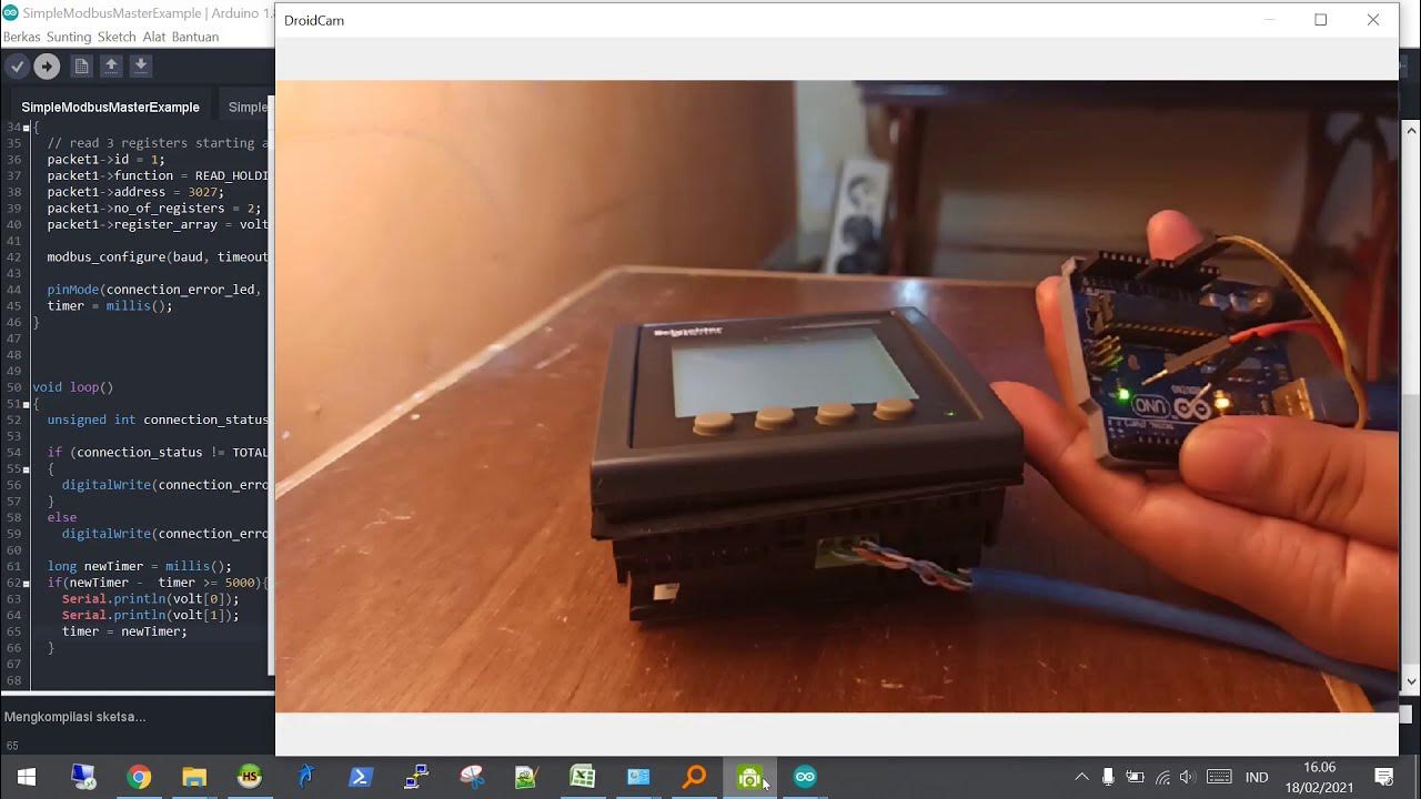 01. Komunikasi arduino dengan schneider power logic PM5350 - modbus RTU ...