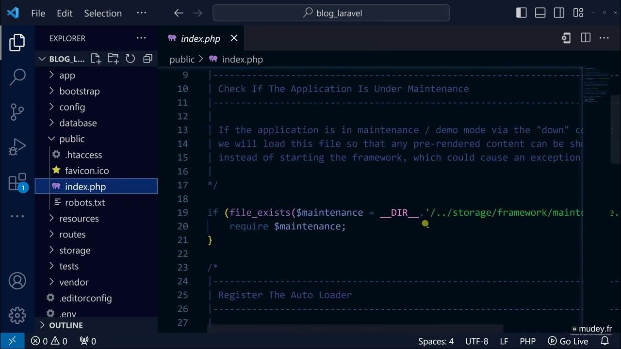Cours 12 Présentation de la structure des dossiers Laravel - YouTube