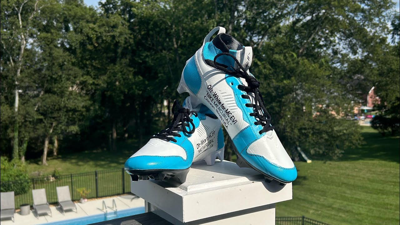 How to make custom off white football cleats (baby blue) #babyblue # ...