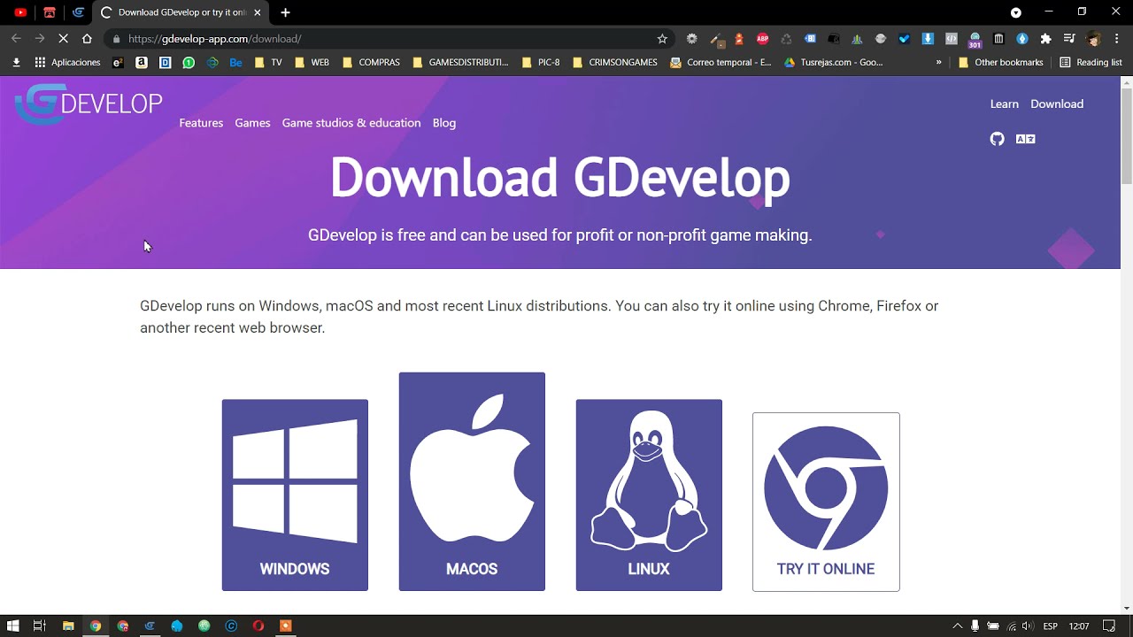 Cómo instalar GDevelop 5 in Windows 10 - Español - Spanish - YouTube