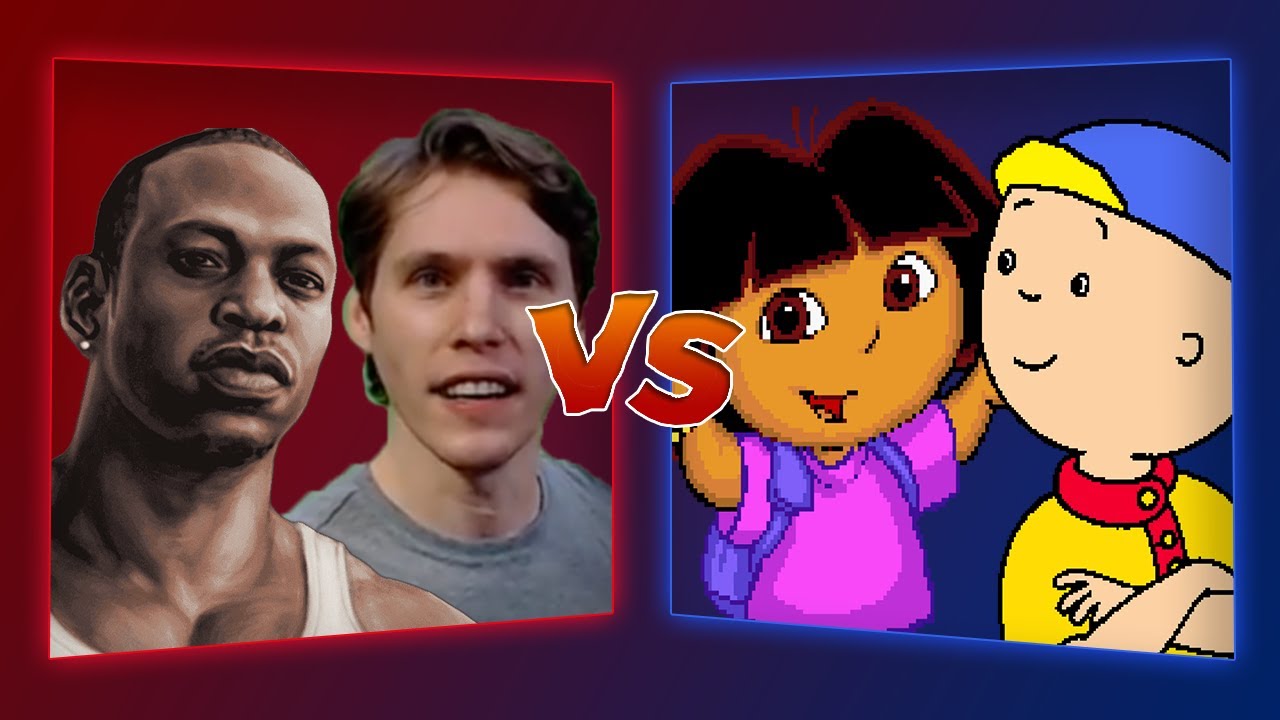 MUGEN Battle - Carl Johnson/Jerma vs Caillou/Dora - YouTube
