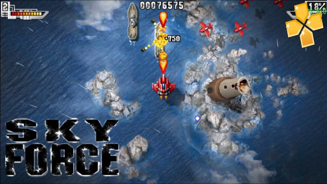 Sky Force ( Full Game ) _ PSP Gameplay ( PPSSPP ) - YouTube