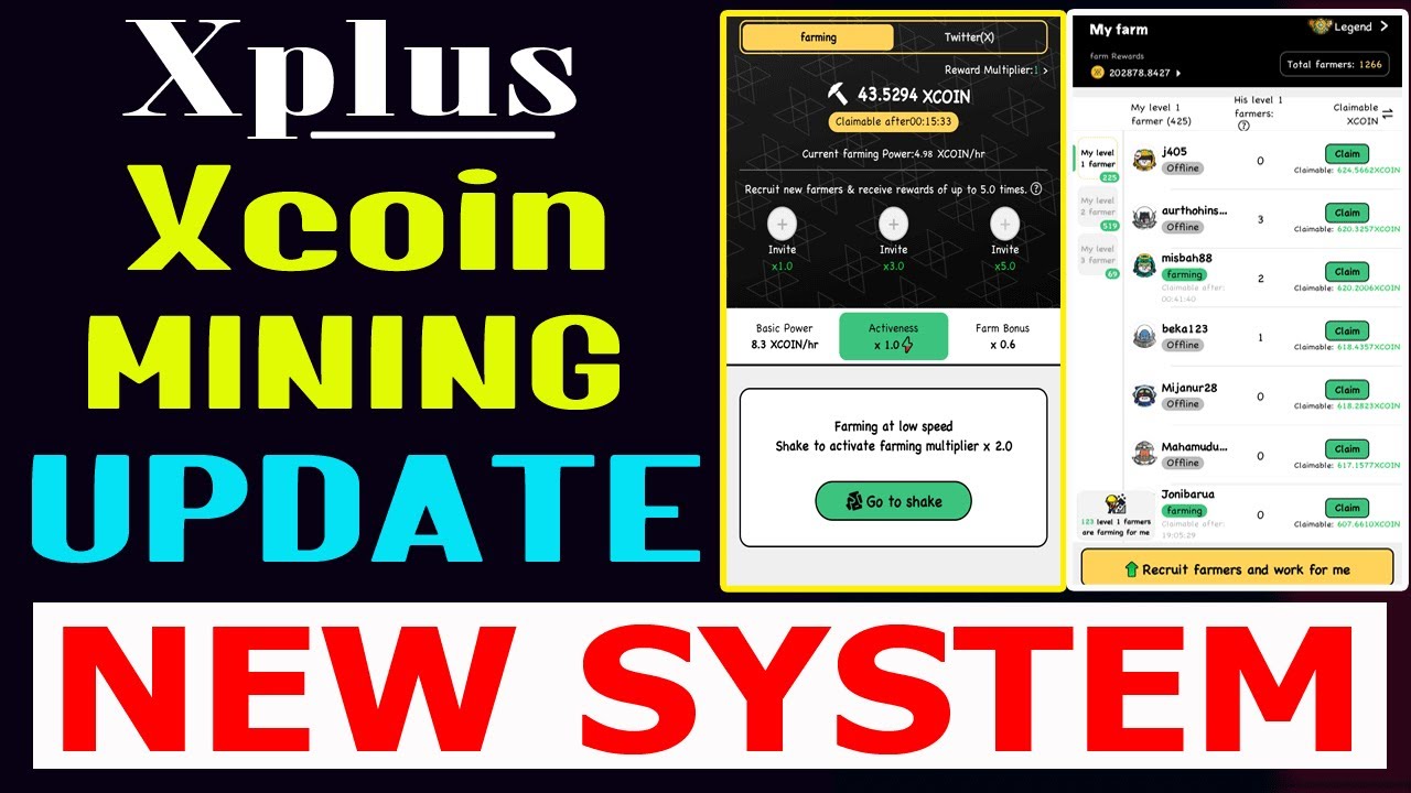 Xplus Xcoin Important Update | New Mining System - NEW Claim UPDATE ...