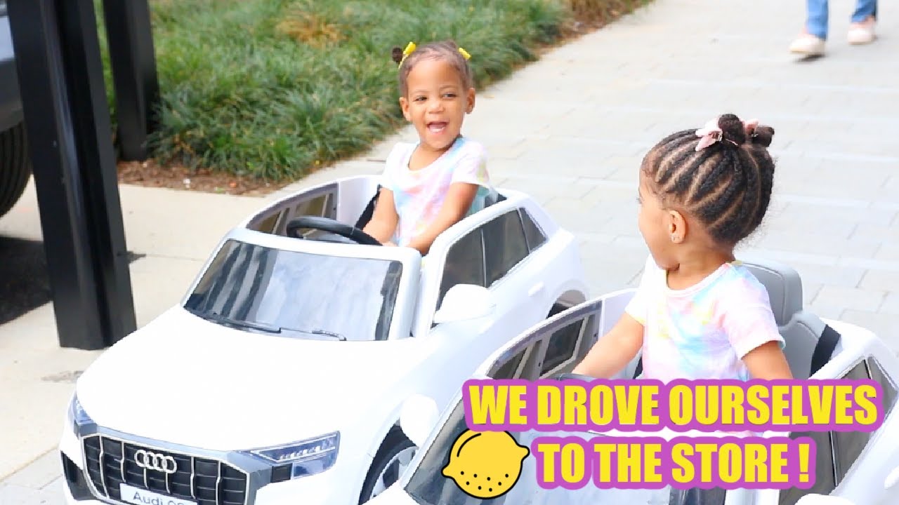 TODDLER TWINS HAVE THEIR FIRST LEMONADE STAND ! WE DROVE TO THE STORE ...