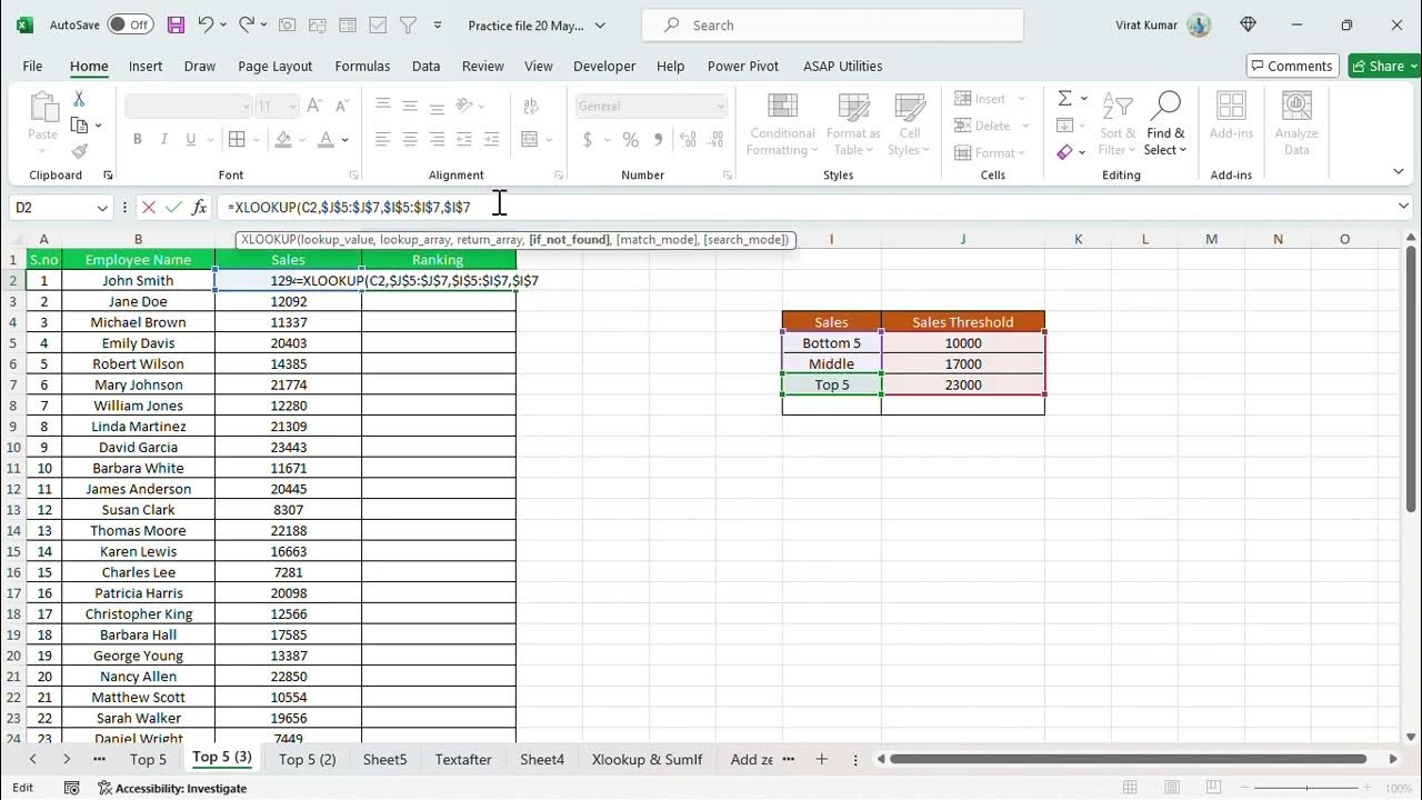 Part-224 : Do you know this trick ? Let's do Xlookup function practice ...