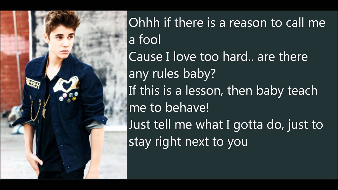 Die In Your Arms Justin Bieber Believe Lyrics Youtube