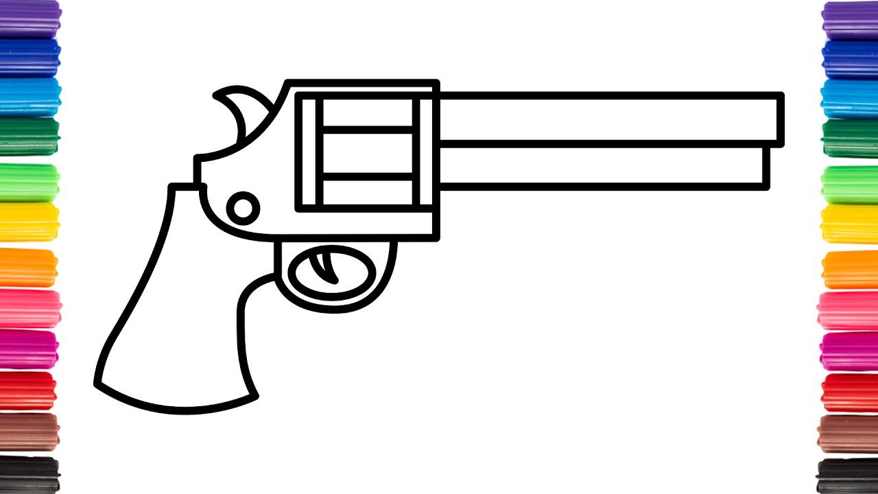 Gun Drawing Step by Step How to Draw a Magnum Pistol - YouTube