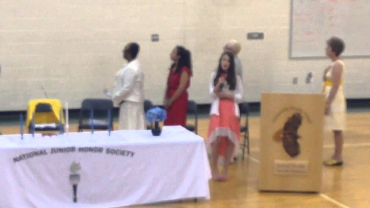 Sadie Sings The National Anthem - YouTube