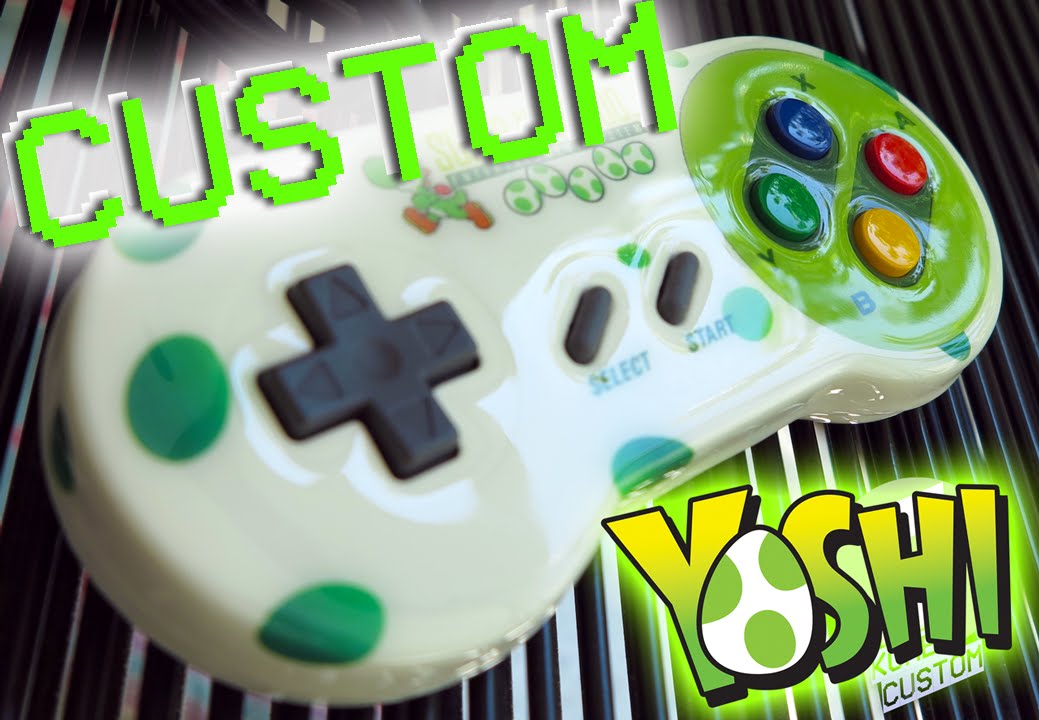 Super Nintendo Custom Controller - YOSHI by Komet Custom - YouTube