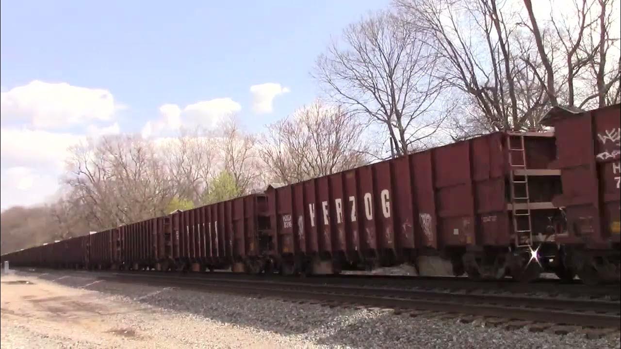 NORFOLK SOUTHERN GE AC44C6M Northbound Herzog Ballast Train - YouTube