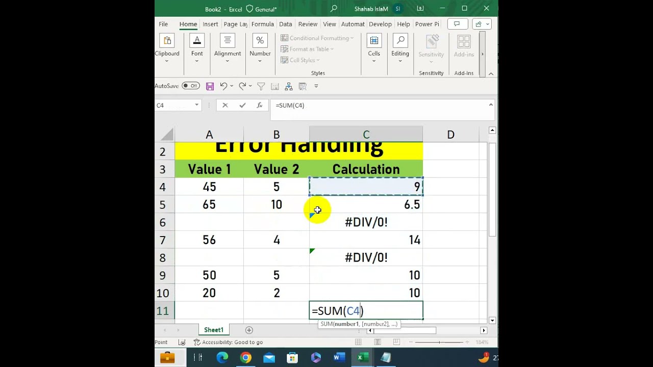 How To Remove Value Error In Excel Formula trendingshorts shorts How To Remove Value Error In Excel Formula trendingshorts shorts