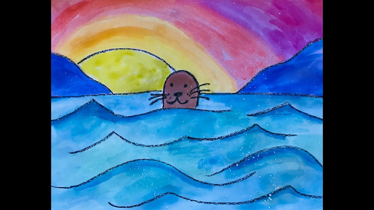 Cute Seal Watercolor Tutorial - Grades K-2 - YouTube
