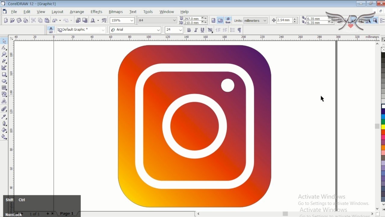 how to make instagram logo in coreldraw // instagram logo in coreldraw ...