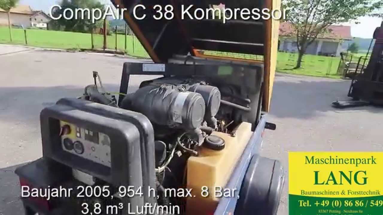 CompAir C 38 Kompressor DEMO@ Lang Machinery - YouTube